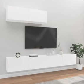 3dílný set TV skříněk bílý kompozitní dřevo 3114478