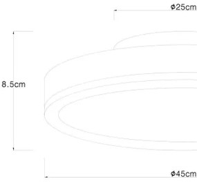 Globo 416080WWD2R - LED Stropní svítidlo DORO LED/24W/230V pr. 45 cm