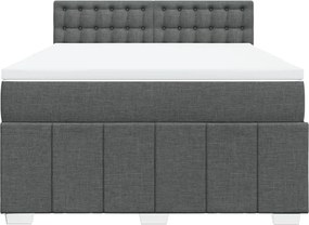 Box spring postel s matrací tmavě šedá 140x200 cm textil 3287106