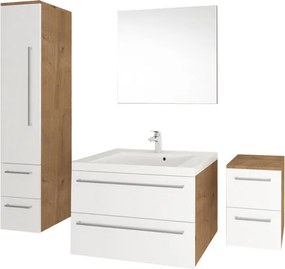 Mereo, Mereo Bino, koupelnová skříňka s umyvadlem z litého mramoru 61 cm, bílá, MER-CN660M