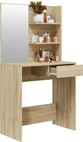 vidaXL Toaletní stolek se zrcadlem 74,5 x 40 x 141 cm [802807] Barva: dub sonoma