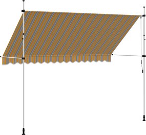 vidaXL Ručně zatahovací markýza 350 cm [43229] Barva: oranžová a hnědá