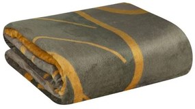 Super měkká flano deka s potiskem 150X200 hnědá