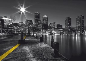 Fototapeta na zed' Noční Nábřeží Bostonu | 360 x 254 cm | DFTS1317