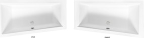 Besco Intima asymetrická vana 150 x 85 cm pravá akrylát bílá VANINTI15P