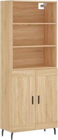 Skříň highboard dub sonoma 69,5 x 34 x 180 cm kompozitní dřevo 3189976