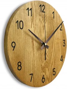 Minimalistické dubové nástěnné hodiny, tichý quartzový pohon, moderní dekorace I SENTOP MAS002-akcia20