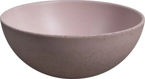 Sapho Sapho, MINOR betonové umyvadlo na desku, průměr 26cm, růžová mat, MR26021
