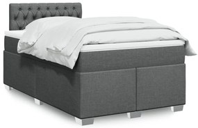 Box spring postel s matrací tmavě šedá 120x190 cm textil 3288135