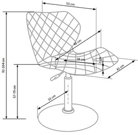 Halmar Barová židle Matrix 2, bílá/černá