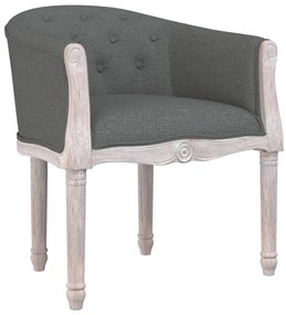 344502 vidaXL Jídelní židle tmavě šedá textil