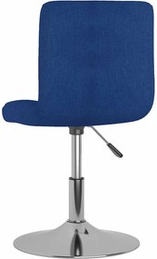 Otočné jídelní židle 2 ks modré textil 334213