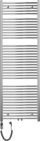 Mexen Ares, elektrické topné těleso 1800x600 mm + topná tyč 900 W, chromová, W102-1800-600-2900-01