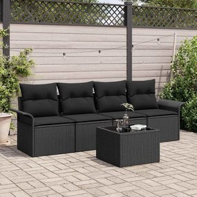 Set pohovek 5 ks Černá polyratan 3345233