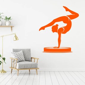 Živá Zeď Samolepka na zeď Moderní gymnastika Barva: černá