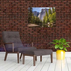 Obraz - Pod Yosemite skálou (70x50 cm)