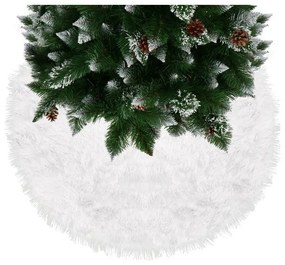 Koberec pod vánoční stromeček 115 cm, bílý