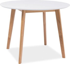 Casarredo - Komfort nábytek Kulatý jídelní stůl MOSSO II 100 dub/bílá