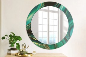 Kulaté dekorativní zrcadlo Emerald marble fi 70 cm