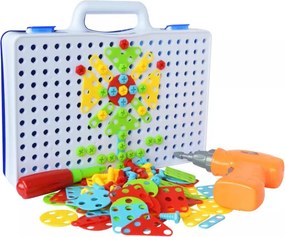 LEAN Toys Kreativní mozaikové puzzle 4v1 se šroubovákem 237 dílků