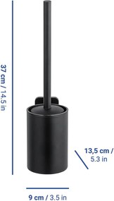 Silikonová WC štětka, nástěnná PORTO, WENKO, černý matný