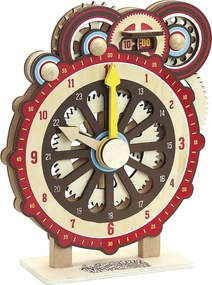 Dřevěné didaktické hodiny KEANUSH vícebarevné
