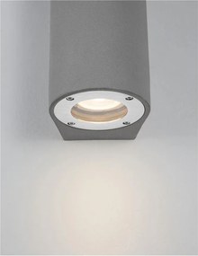NV 9790522 Venkovní nástěnné svítidlo LIDO šedý beton skleněný difuzor GU10 2x7W IP65 100-240V bez žárovky světlo nahoru a dolů - NOVA LUCE