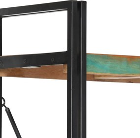 Knihovna s 5 policemi 140x30x180 cm masivní recyklované dřevo 286583