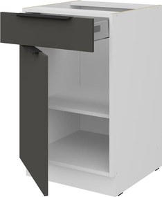 ARIA po | dolní skříňka 50 D 1F 1S policová se zásuvkou | 50 cm | PREMIUM BOX | bílá/šedá grafit