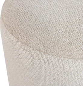 Béžový taburet z textilie bouclé Islen – WOOOD