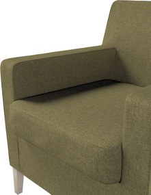 Potah na křeslo IKEA Karlstad barva zelená látka pletený vzor