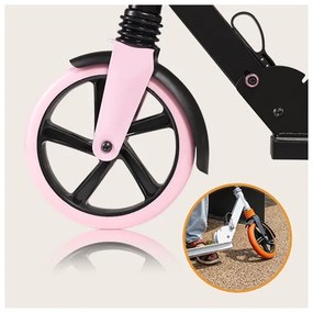 Lionelo - Dětská koloběžka LUCA černá/růžová