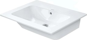 Duravit ME by Starck - Umyvadlo 63x49 cm, s přepadem, bez otvoru pro baterii, DuraShield, matná bílá 233663AC60
