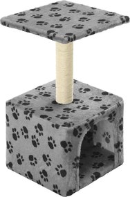 Škrabadlo pro kočky sisalové sloupky 55 cm šedé s potiskem 170538