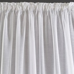 Bílá záclona na pásce DOLLY 140x250 cm