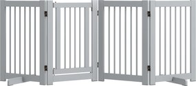 PawHut Volně stojící bezpečnostní brána pro psy s nohama 204 x 75 cm Dřevěná brána pro psy Brána na schody Dveřní brána pro schody, dveře, kuchyň, cho
