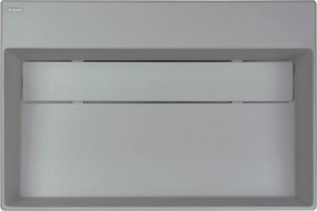 Deante Correo, granitové umyvadlo na desku s poličkou pod baterii a krycí deskou 600x400x130 mm, šedá metalíza, CQR_SU6M