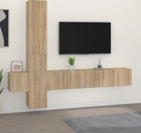 vidaXL 5dílný set TV skříněk kompozitní dřevo [3114251] Barva: dub sonoma