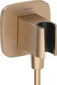 Hansgrohe FixFit Q, kolínko s držákem sprchy, kartáčovaný bronz, HAN-26887140
