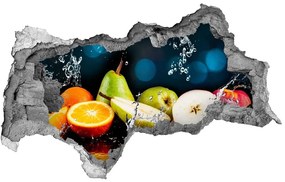 Wallmuralia Nálepka 3D díra Ovoce a voda 95x73 cm