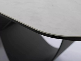 Rozkládací jídelní stůl Infinity 160/240 cm bílý mramor/černý