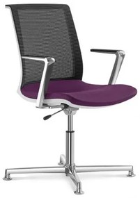 LD seating Kancelářská židle LYRA NET 213-F34-N6 BR-795-N6 pevné područky z leštěného hliníku s PU krytkou LÁTKY 2 / VALENCIA, XTREME, ASPECT, STYLE, CURA 2021 SÍŤOVINY THEO NET