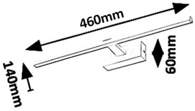 Rabalux LED nástěnné svítidlo Albina 8W | 450lm | 4000K | IP23 | 46cm | matná bílá