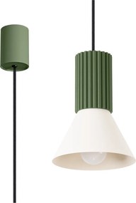Zelené kovové závěsné svítidlo ø 14 cm Niru – Sollux