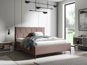 Eka Čalouněná postel MEDOX+ 160x200 cm Barva látky Trinity: Černá (Trinity 2316), Úložný prostor: Bez úložného prostoru