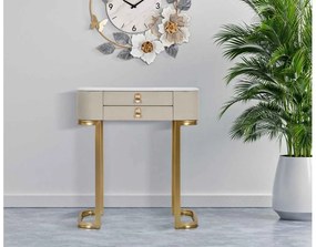 Designová konzole Ondelette 70 cm krémová