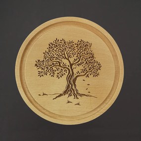 AMADEA Dřevěné servírovací prkénko - podnos strom, masivní dřevo, 20 cm