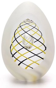Broušené těžítko - dekor 01, Žlutá/Černá, 13 cm | České sklo od Artcristal Bohemia