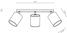 Spot-Light 56744374 - Bodové svítidlo APRILLIA 3xE27/25W/230V dub bílá