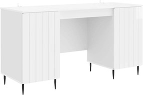 Stůl Bílá s vysokým leskem 142,5 x 50 x 75 cm Kompozitní dřevo 3414589